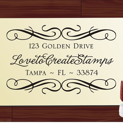 Calligraphy Handwriting Script Custom Return Address Stamp - Etsy
