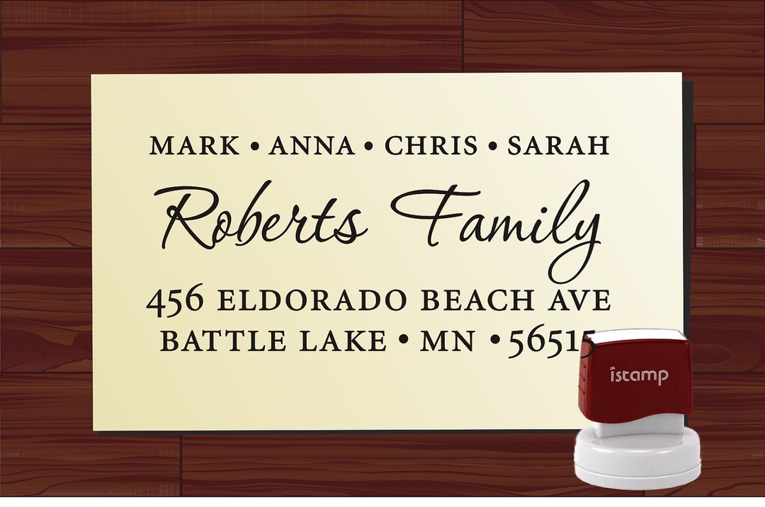 New Address Stamp / Return Address Stamp / Custom Address Stamp / Home ...
