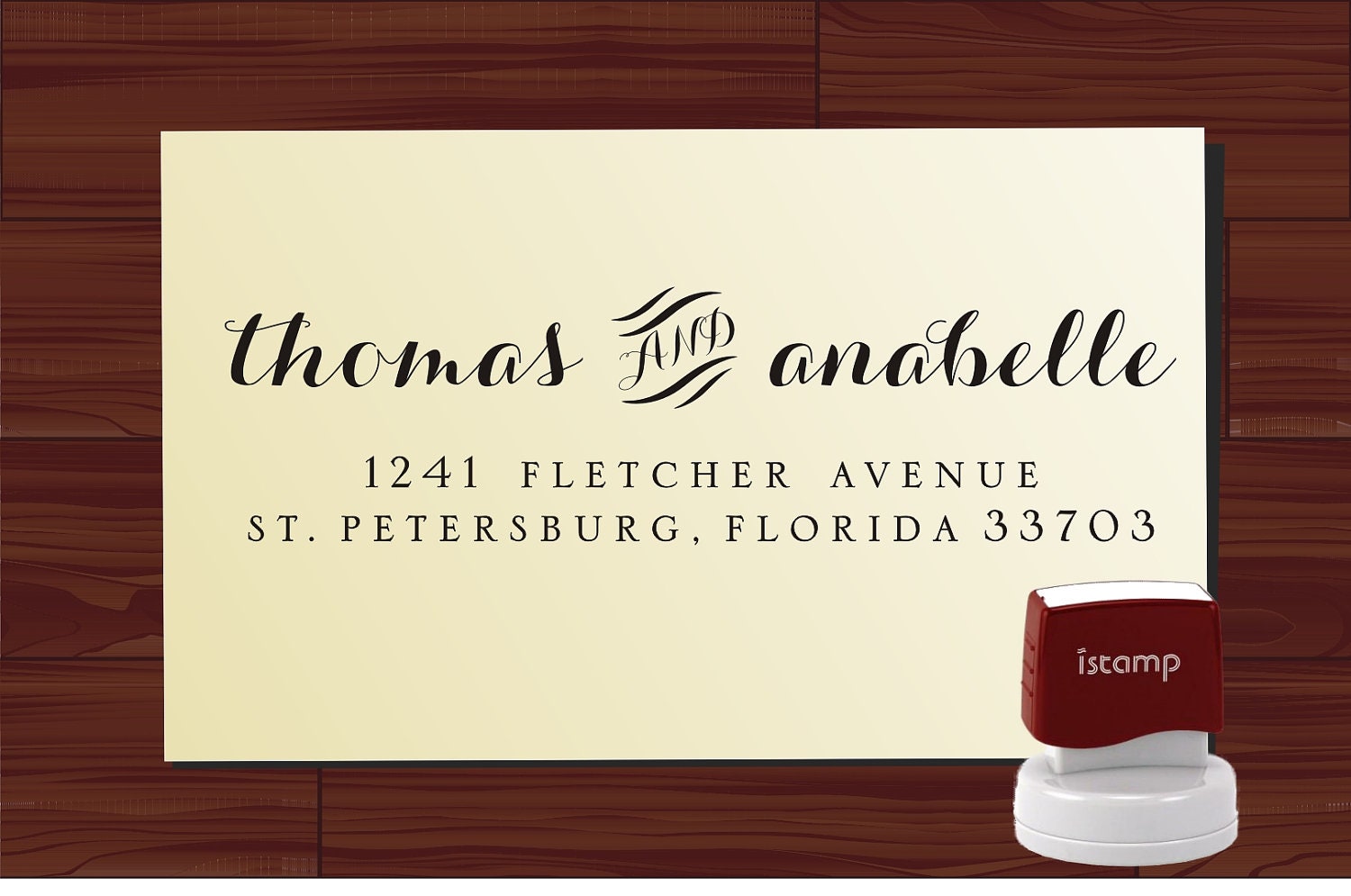 Calligraphy Handwriting Script Custom Return Address Stamp - Etsy