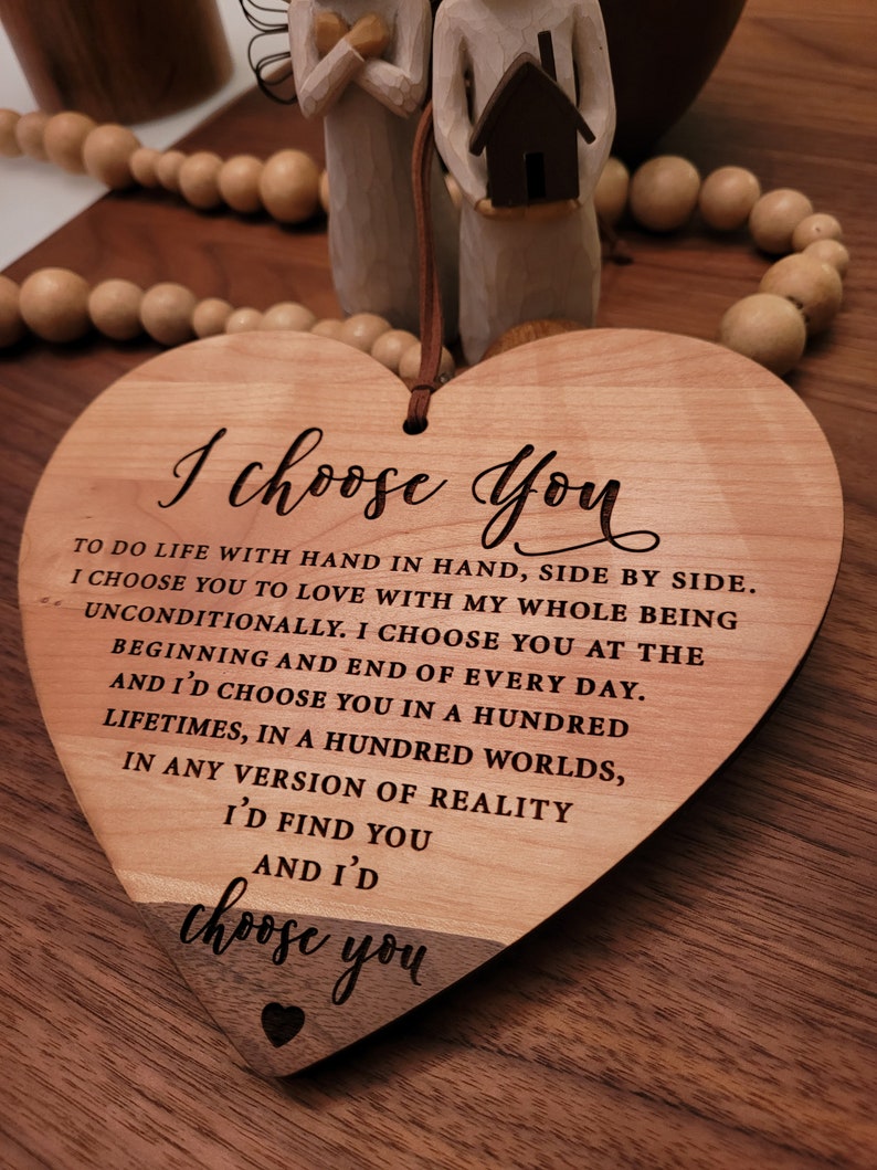 Personalized Heart Wooden Plaque Love Message for Him Love - Etsy