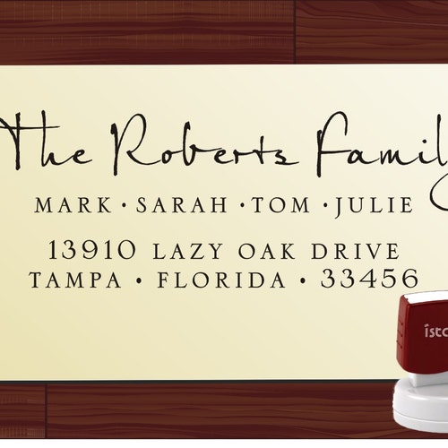 Calligraphy Handwriting Script Custom Return Address Stamp - Etsy