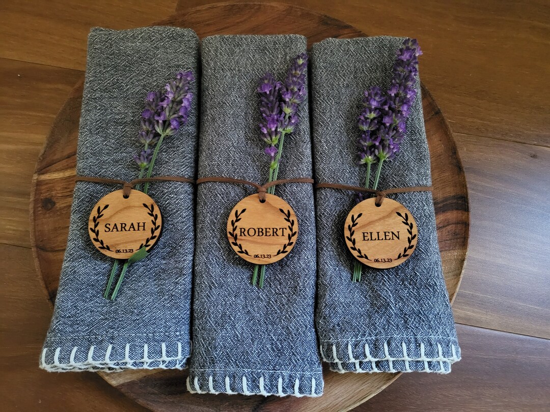 Personalized Place Card/wedding Place Card/custom Laser Cut Wood Gold ...