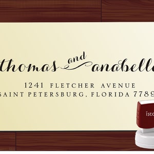 ADDRESS STAMP in Calligraphy Handwriting Script, Custom Return Address ...