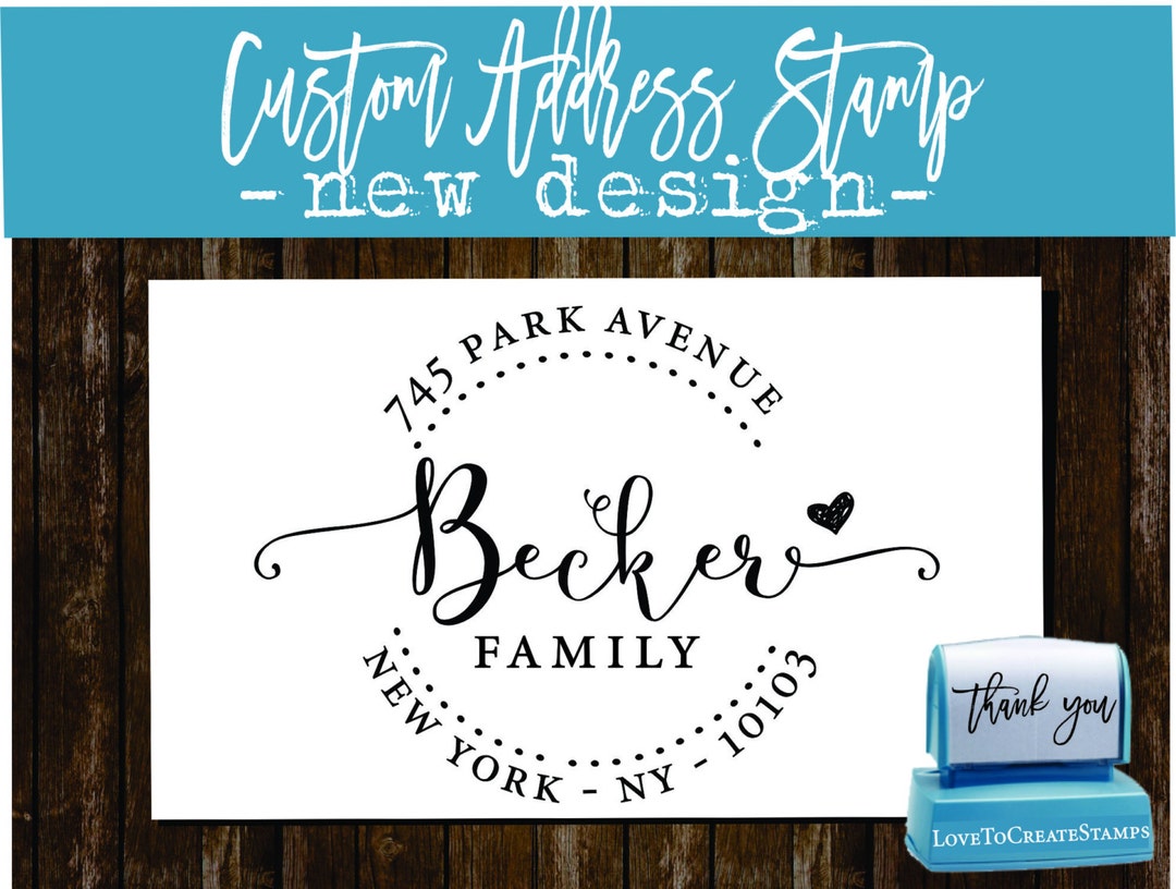 Calligraphy Handwriting Script Custom Return Address Stamp Personalized ...