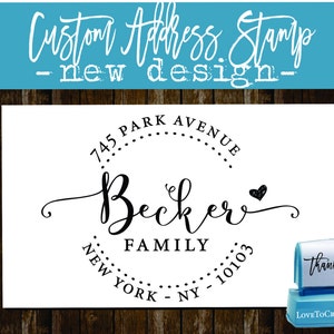 Calligraphy Handwriting Script Custom Return Address Stamp Personalized ...