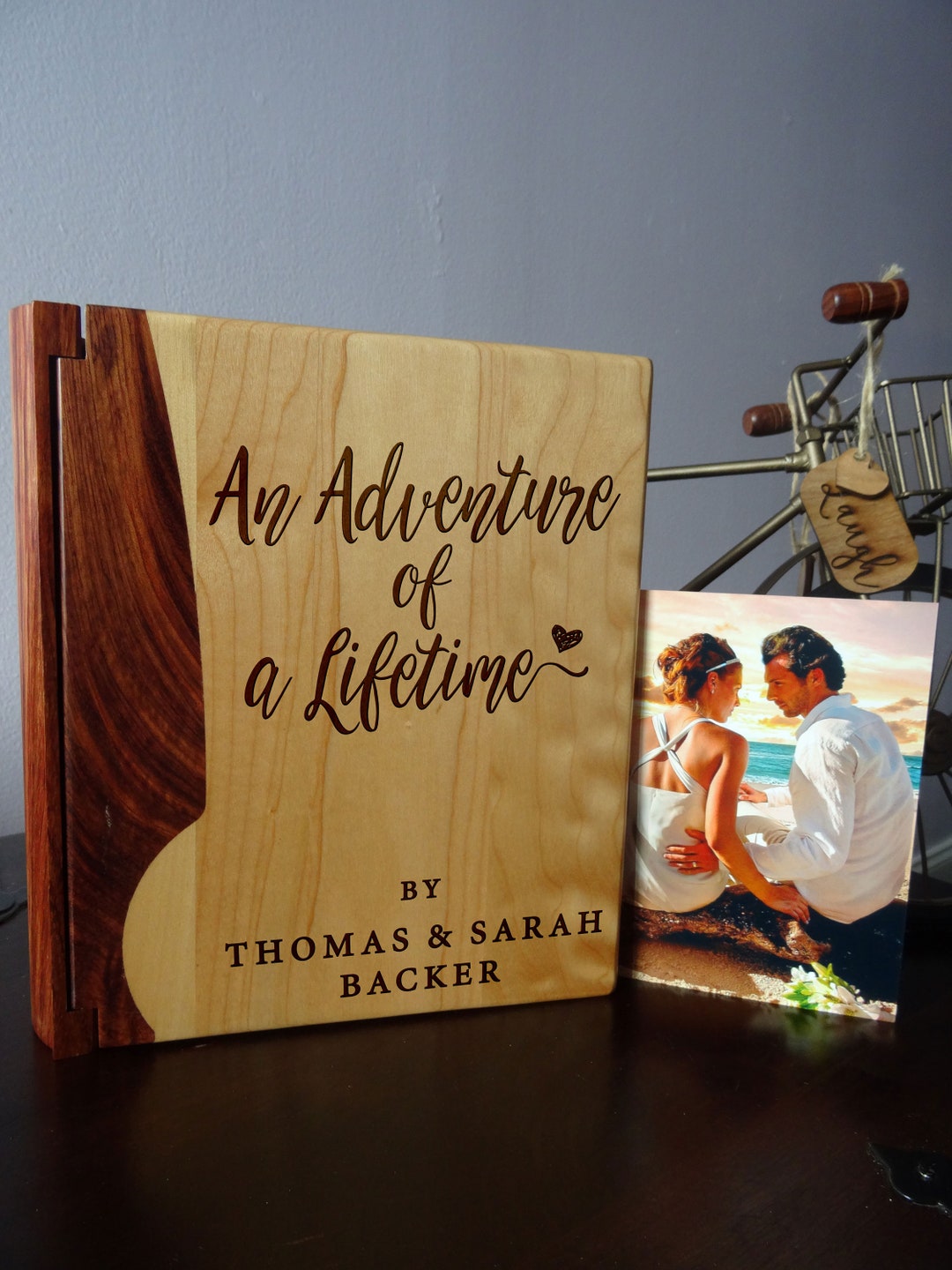 Personalized Wood Cover Photo Album With Beautiful Engraving | an ...