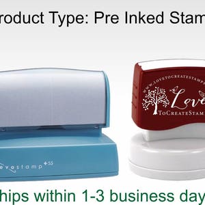 Custom Name Stamp Personalized Stamper Colored Self Inking Calligraphy ...