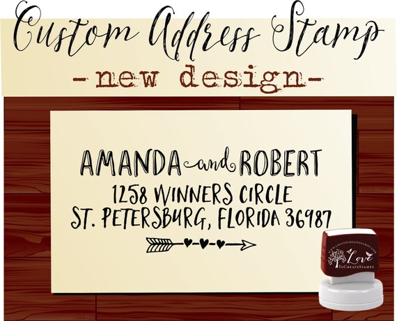 Calligraphy Handwriting Script Custom Return Address Stamp | Etsy