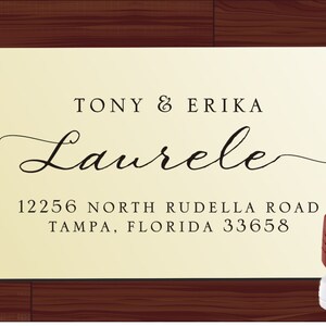 Calligraphy Handwriting Script Custom Return Address Stamp Personalized ...