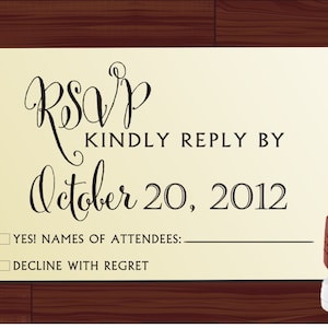 RSVP Modern Design Calligraphy Handwriting Script Font Self Inking ...
