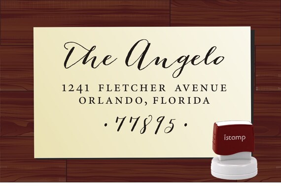 Calligraphy Handwriting Script Custom Return Address Stamp | Etsy