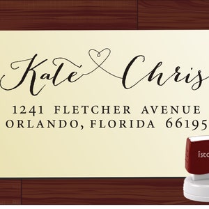 Calligraphy Handwriting Script Custom Return Address Stamp | Etsy
