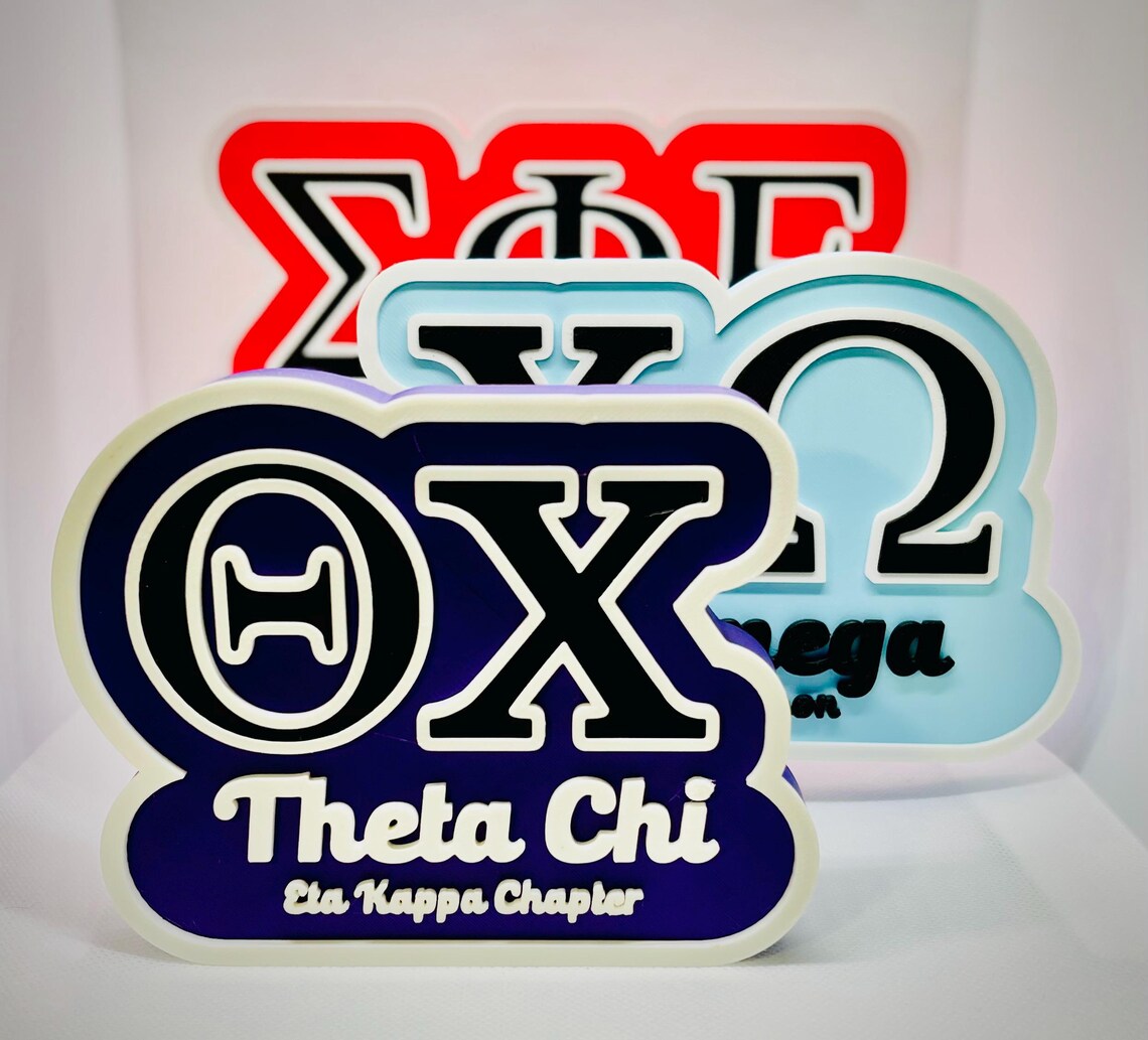 3D Printed Customizable Fraternity and Sorority Signs. Great for a ...
