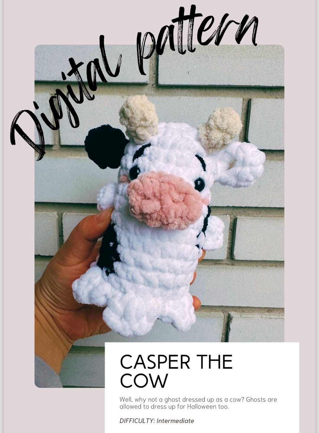 Casper the Cow crochet Pattern - Etsy