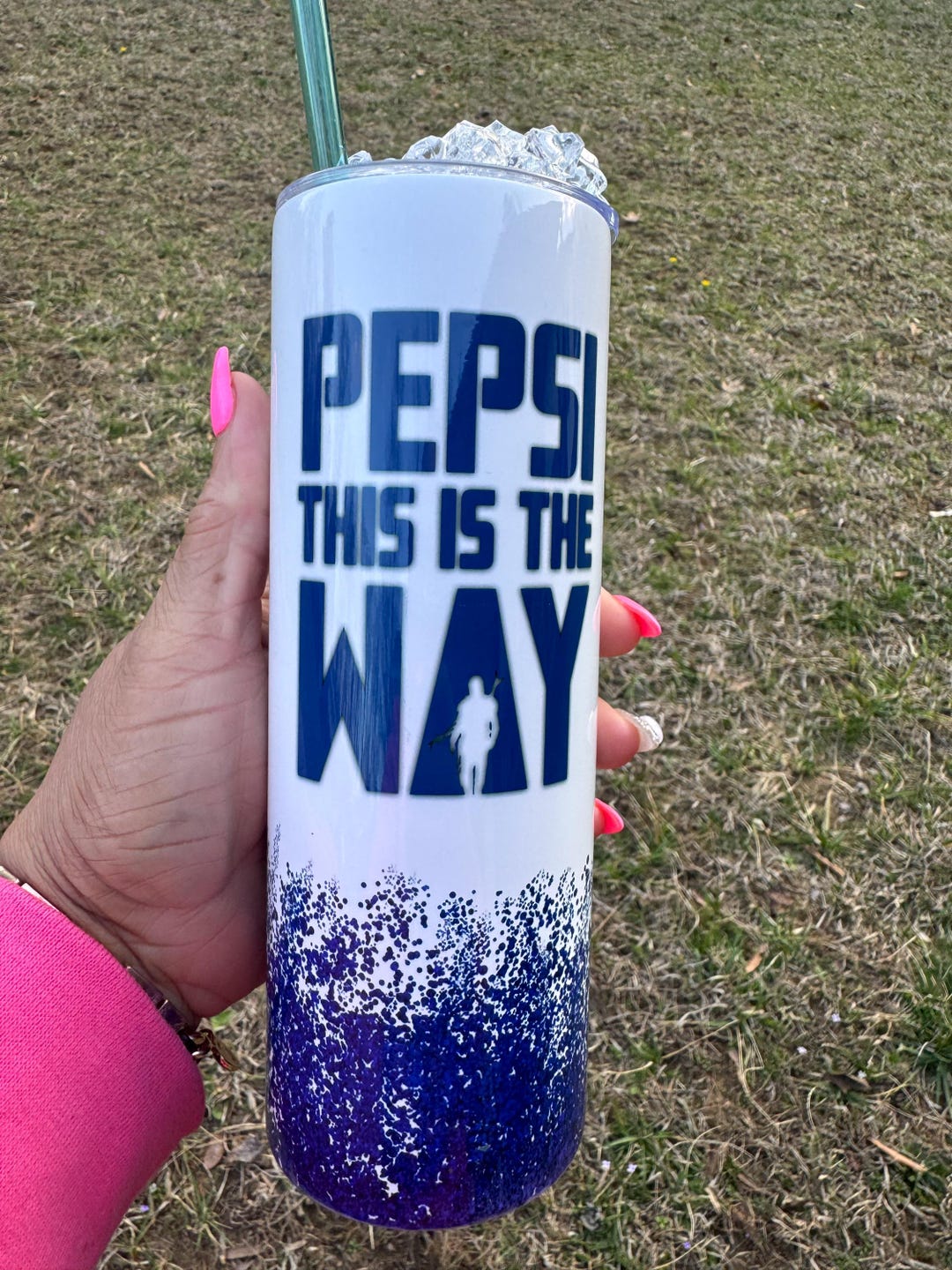 Pepsi Inspired 20 Oz Tumbler With Faux Ice Topper - Etsy