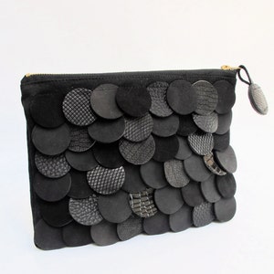 Geometric Leather Bag With Black Scales - Etsy