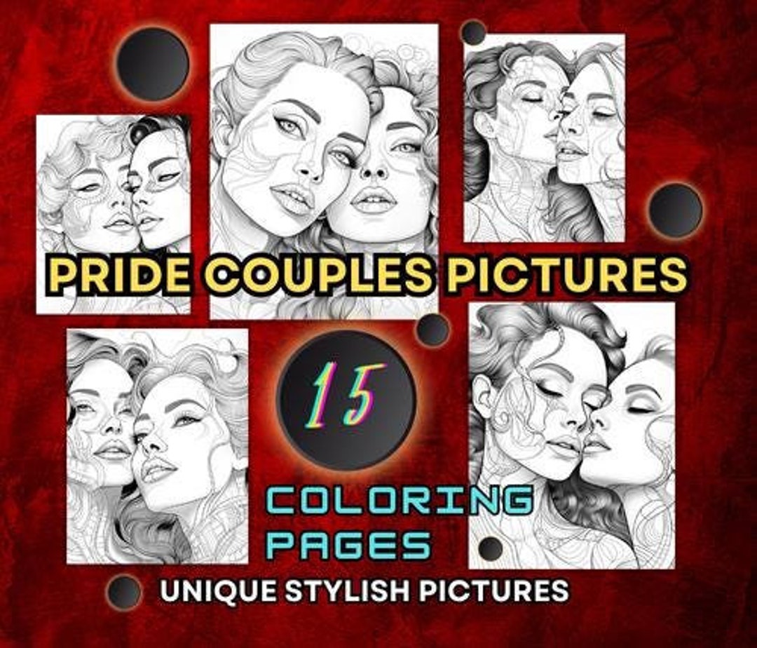 Pride Lesbian Couples Coloring Pages Pride 2026: Abstract Art ...