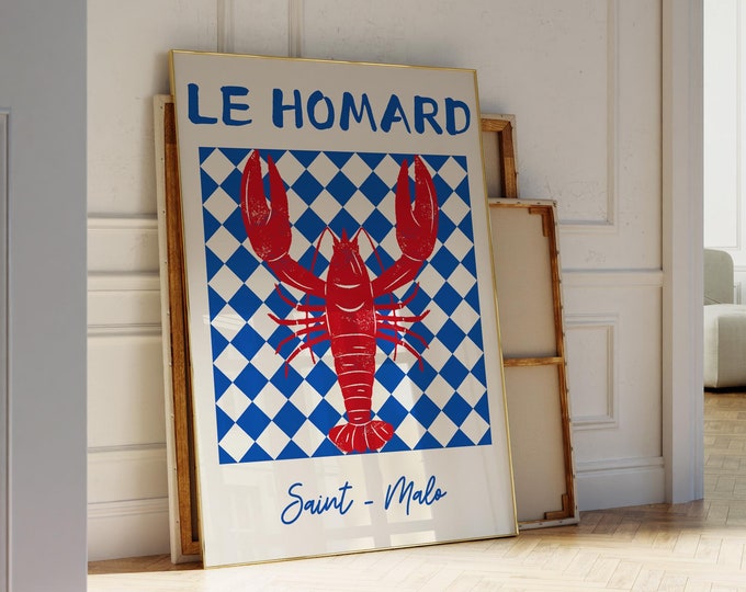 Le Homard Saint-malo Premium Wall Art Poster · Ready to Frame Giclée ...