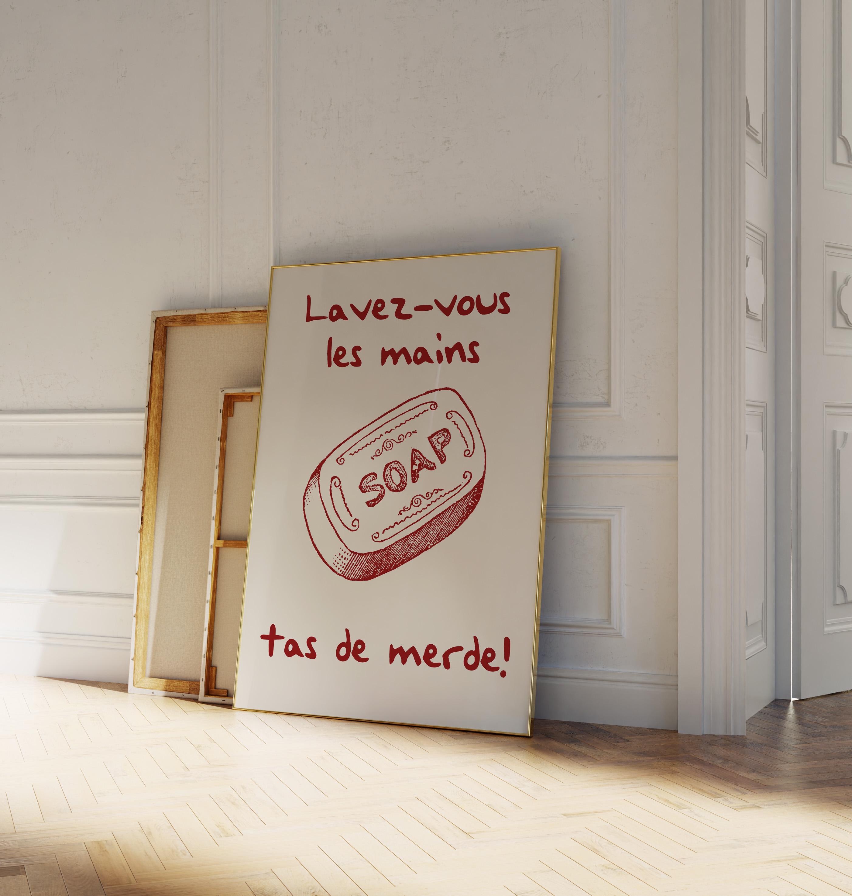 Wash Your Hands Poster Aesthetic Bathroom Print Digital Download Retro ...