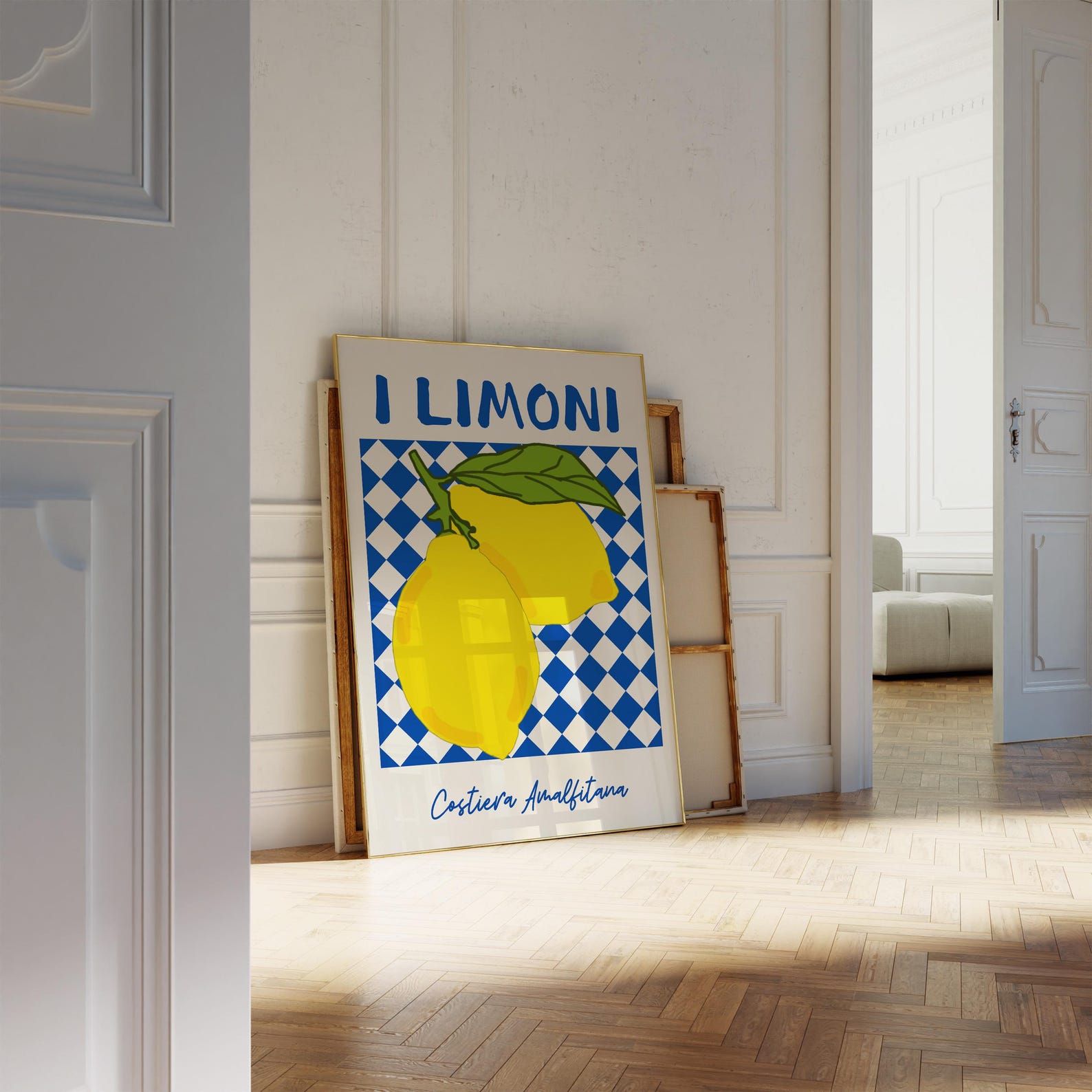 Italian Lemons Kitchen Print: Retro Foodie Wall Art (digital Download ...