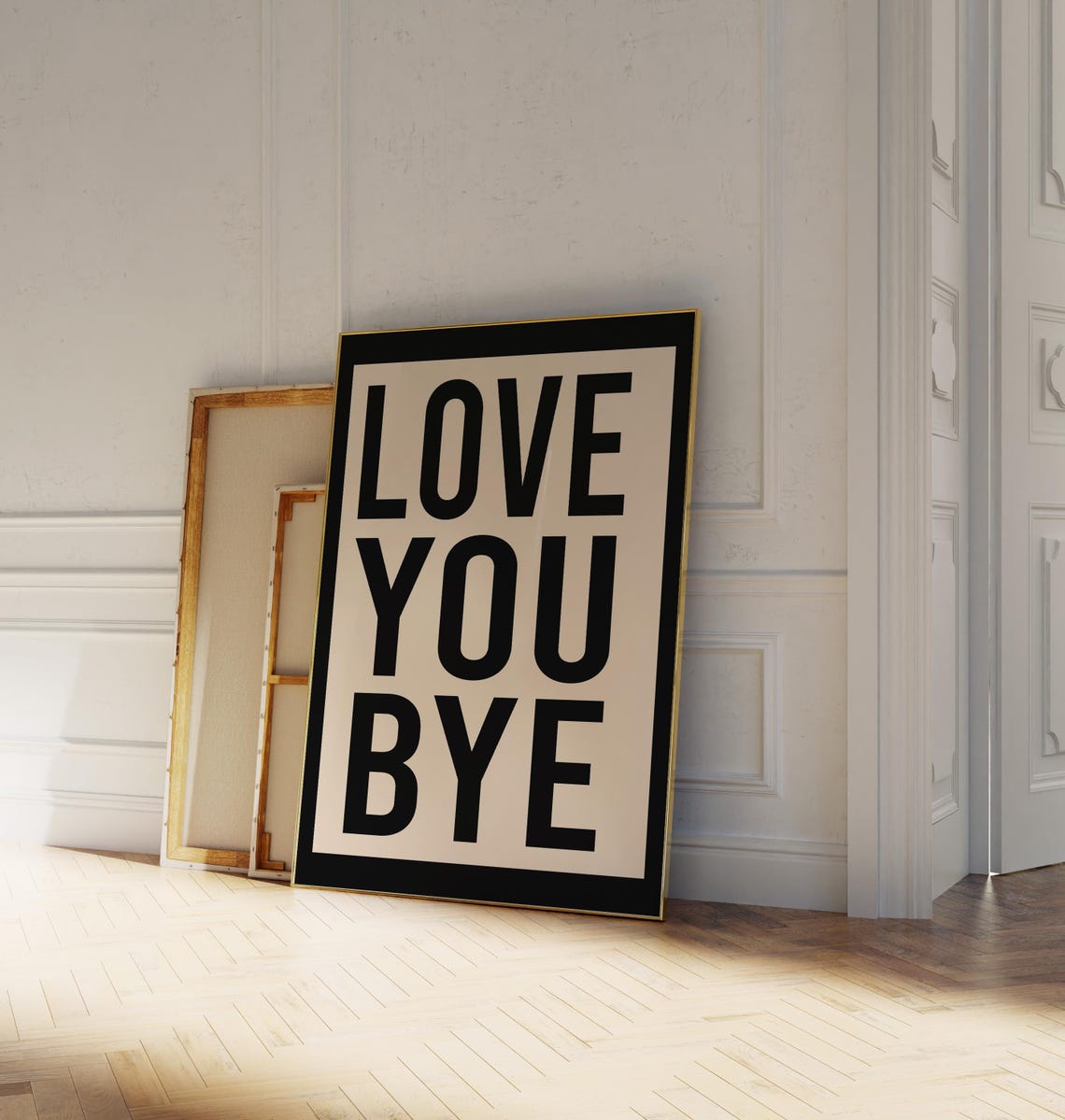 Love You Bye Print, Entryway Wall Art, Funny Typography Poster ...
