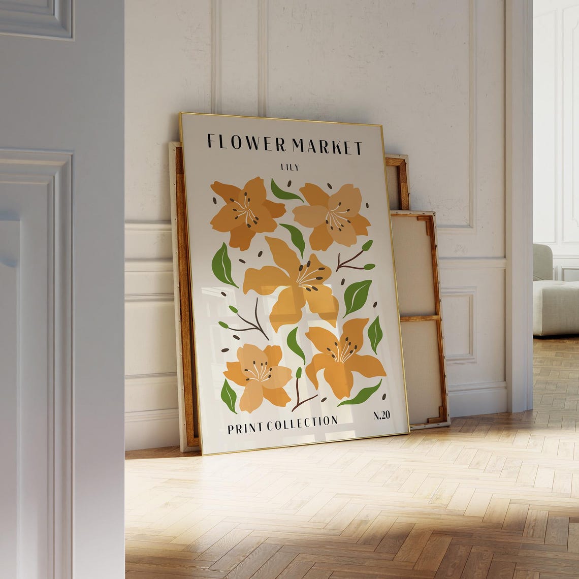 Lily Flower Poster, Floral Art Print, Boho Wall Decor, Modern Flower ...