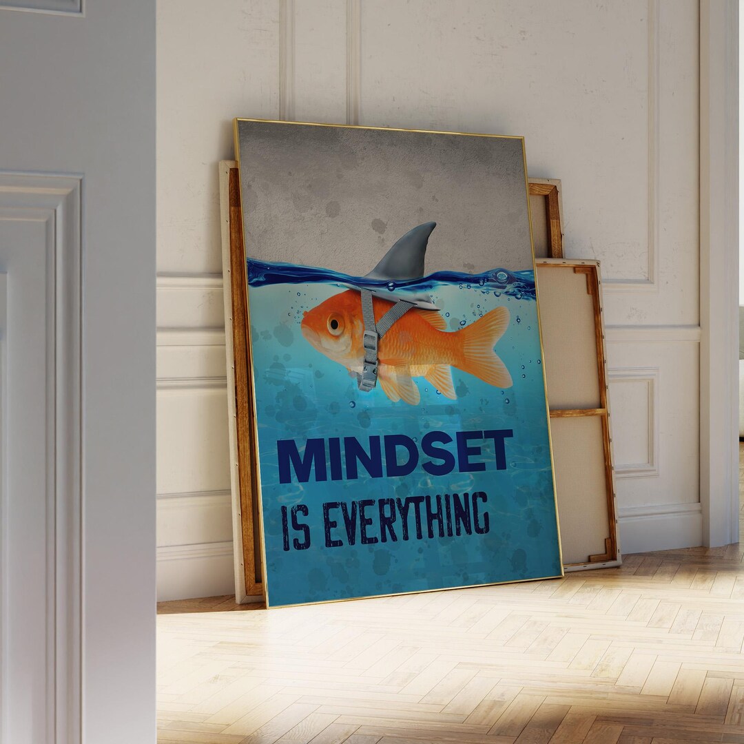 Mindset Poster, Inspirational Wall Art, Motivational Quote Print ...