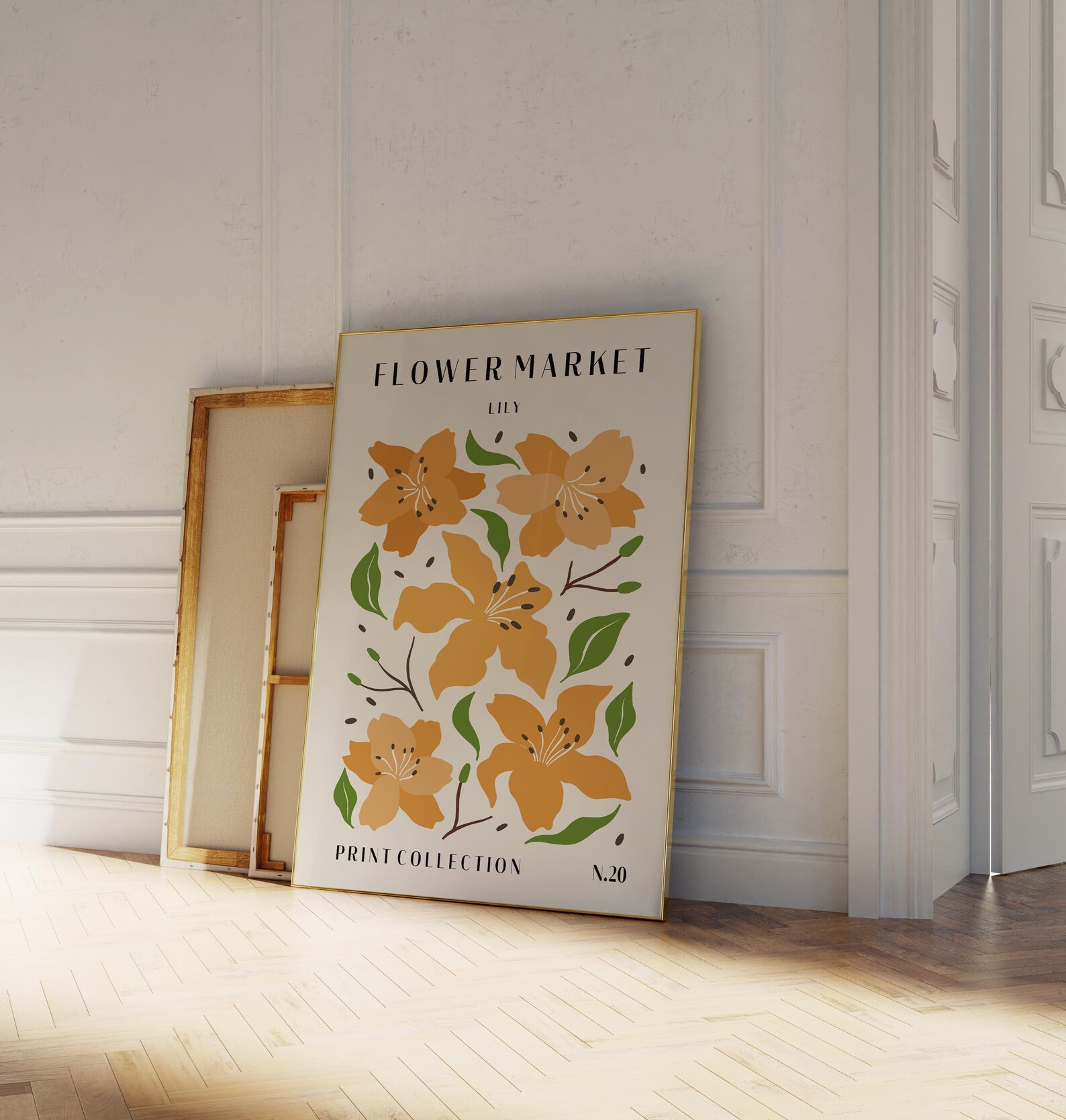 Lily Flower Poster, Floral Art Print, Boho Wall Decor, Modern Flower ...