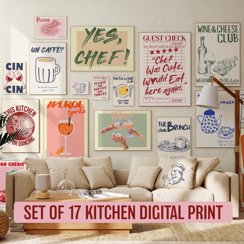 Retro Kitchen Art - Etsy