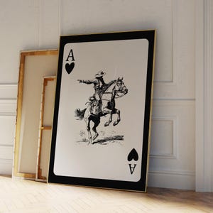 Wild West Playing Card Art, Cowboy & Horse Digital Download, Western ...