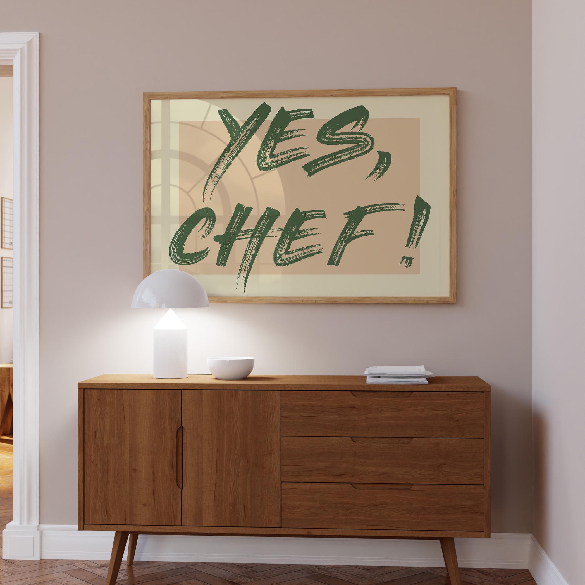 Yes Chef Print Digital Download Horizontal Print Poster Wall Art ...