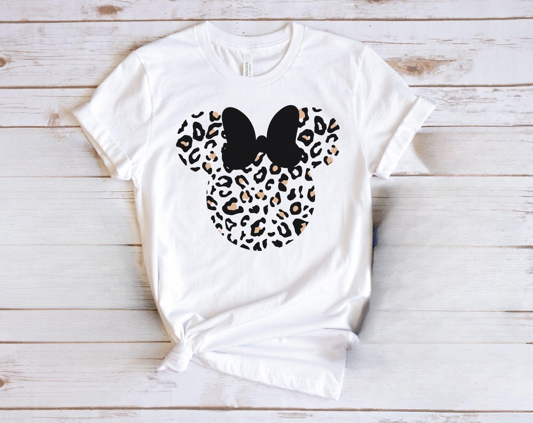 Leopard Print Minnie Mouse Shirt, Cute Disney Mom Shirt, Leopard Minnie ...