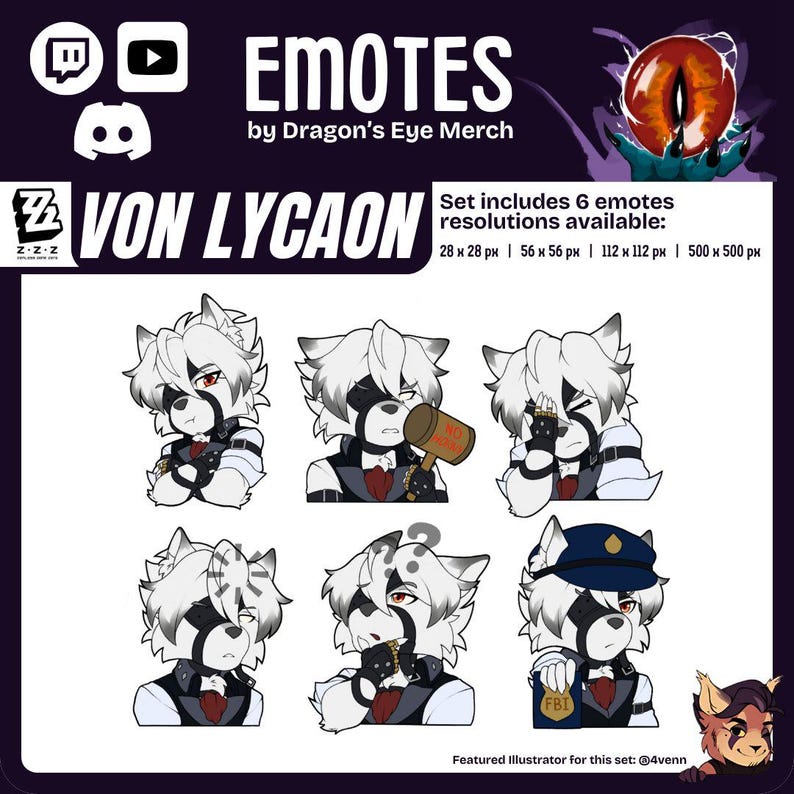 ZZZ Von Lycaon Emote Set A - Etsy
