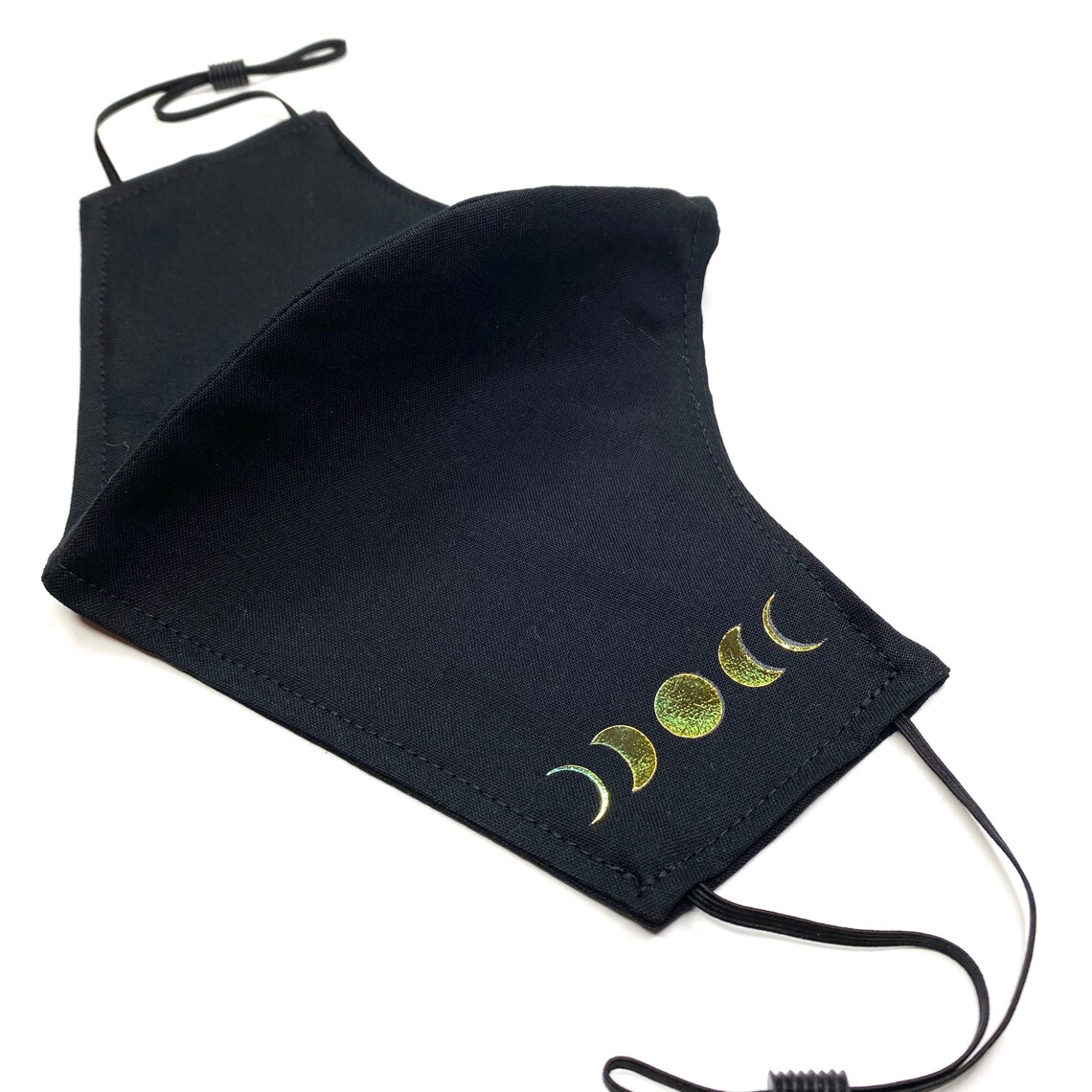 LUNA Holographic on Black Cotton Washable Face Mask - Etsy