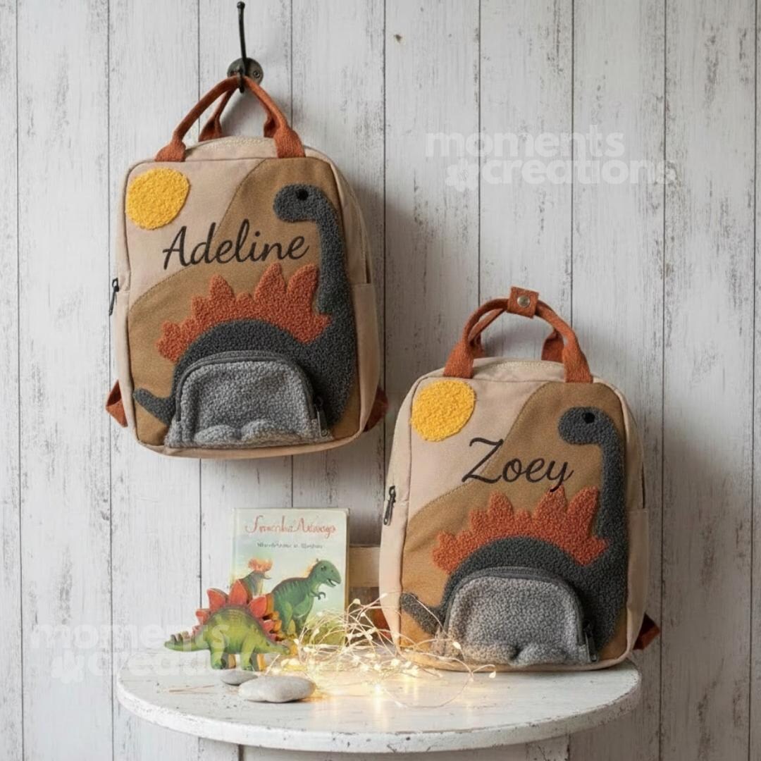 Personalized Dinosaur Backpack: Embroidered Name, Toddler Preschool Bag ...