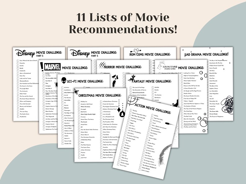 Digital Printable Movie Review Journal for Movie Lovers Cinema Watching ...