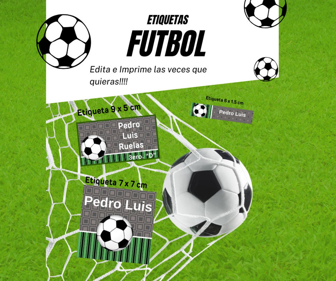 Soccer School Labels Ball School Labels to Edit, Printable Label ...