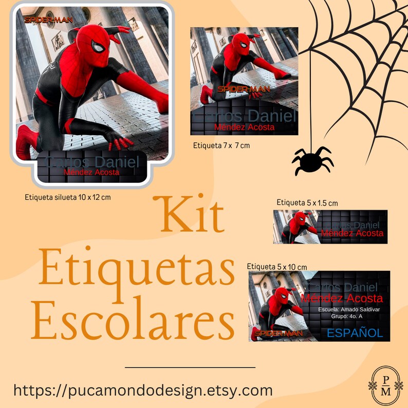 Editable and Printable School Labels Spiderman Spiderman to Edit, Label ...