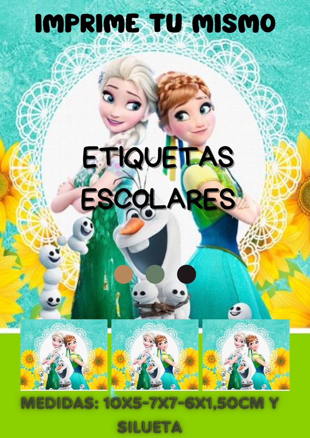 Anna and Elsa School Labels Frozen School Label Kit to Edit, Printable ...