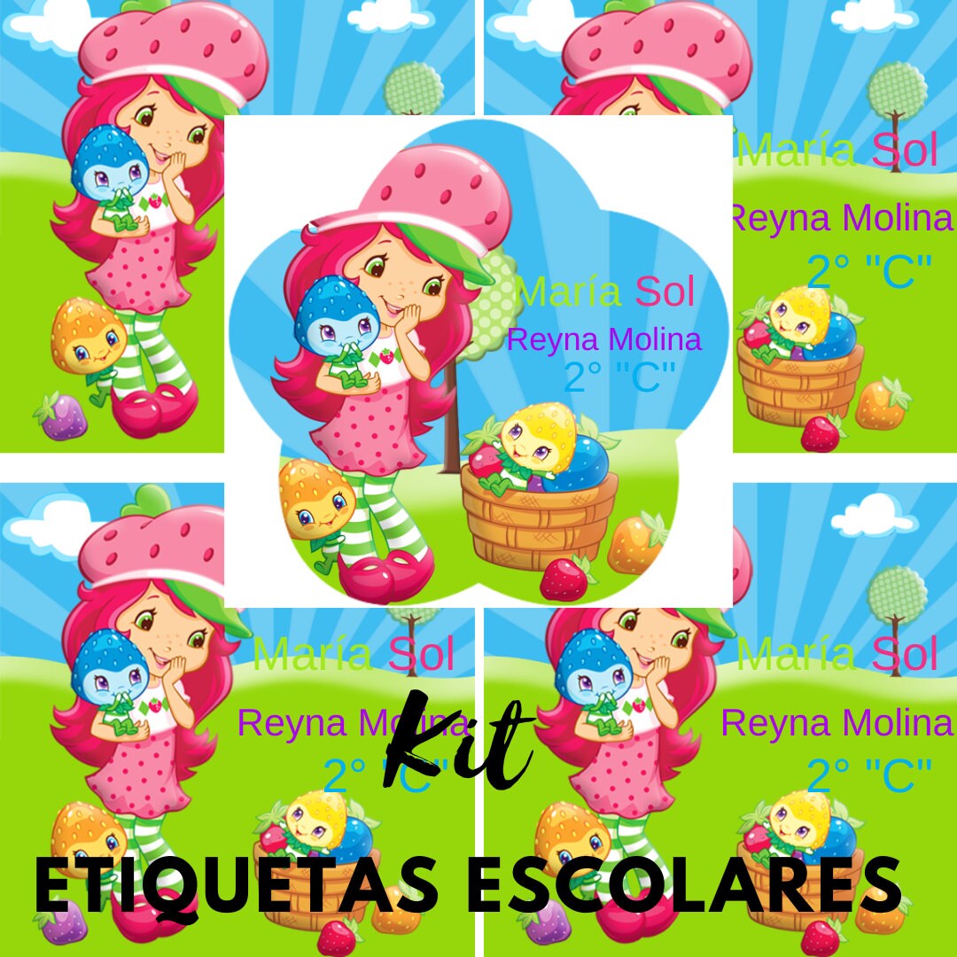 Kit Planchas Labels School Stickers Rosita Fresita Templates Stickers ...