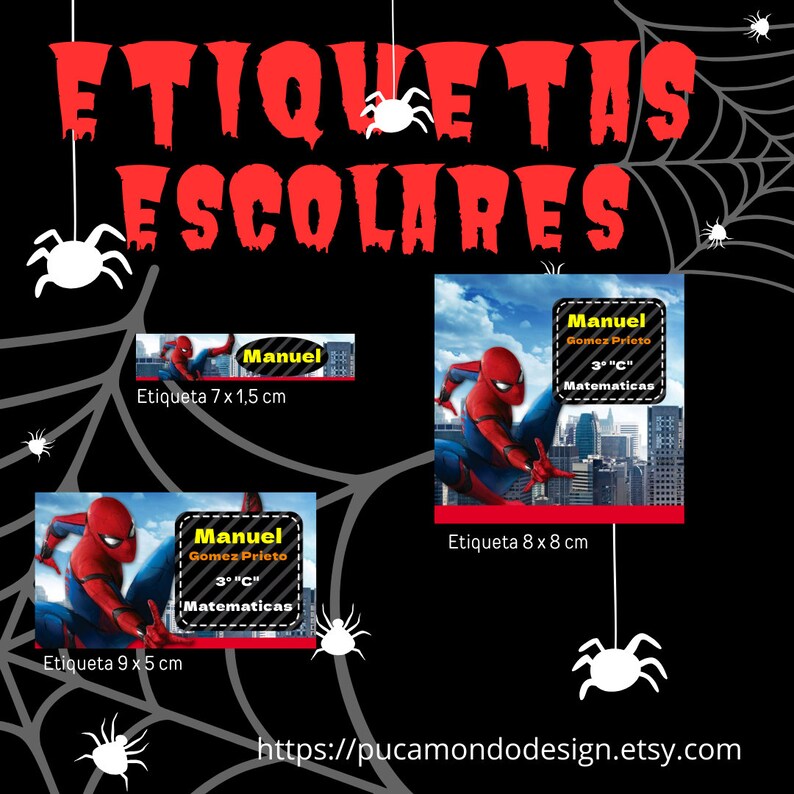 Spiderman-spiderman Editable and Printable School Labels to Edit, Label ...