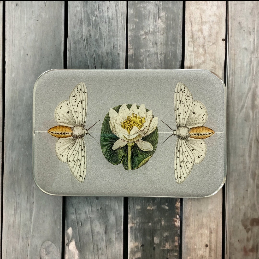 Moth and Lotus Flower Stitch Marker Tin (002) - Etsy