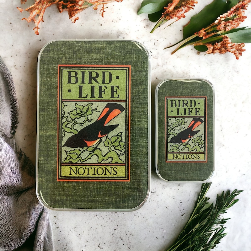 Tin With Birds - Etsy
