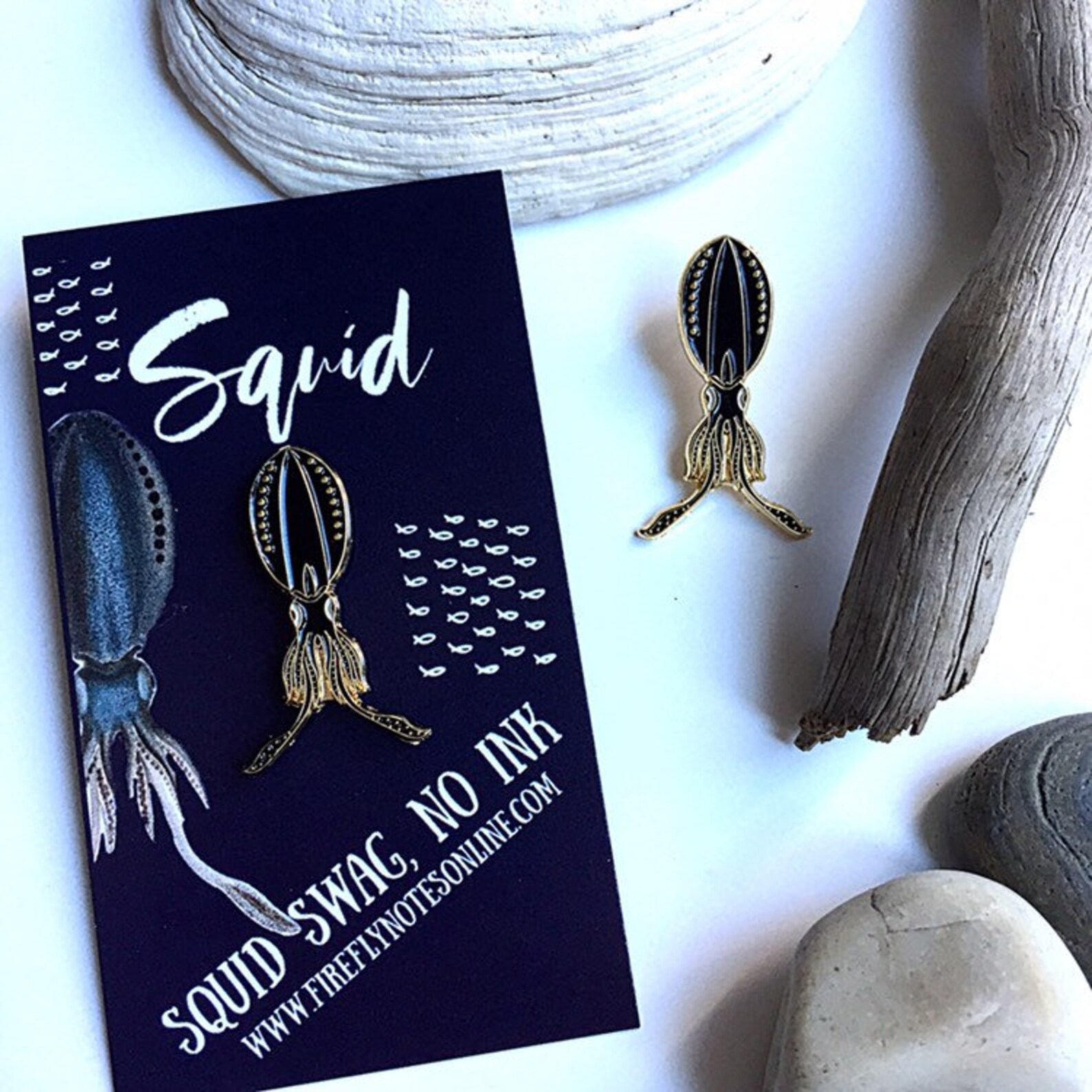 Squid Enamel Pin - Etsy