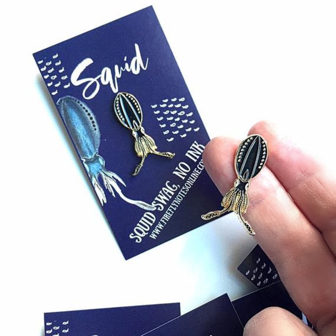 Squid Enamel Pin - Etsy