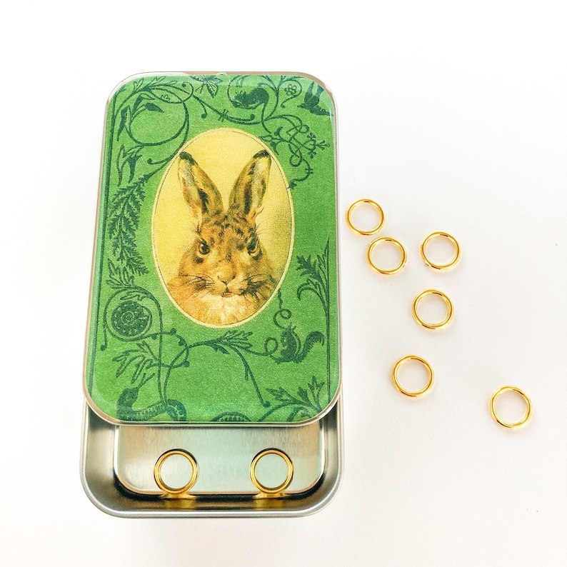 SMALL Bunny Notions Tin, Stitch Marker Tin - Etsy