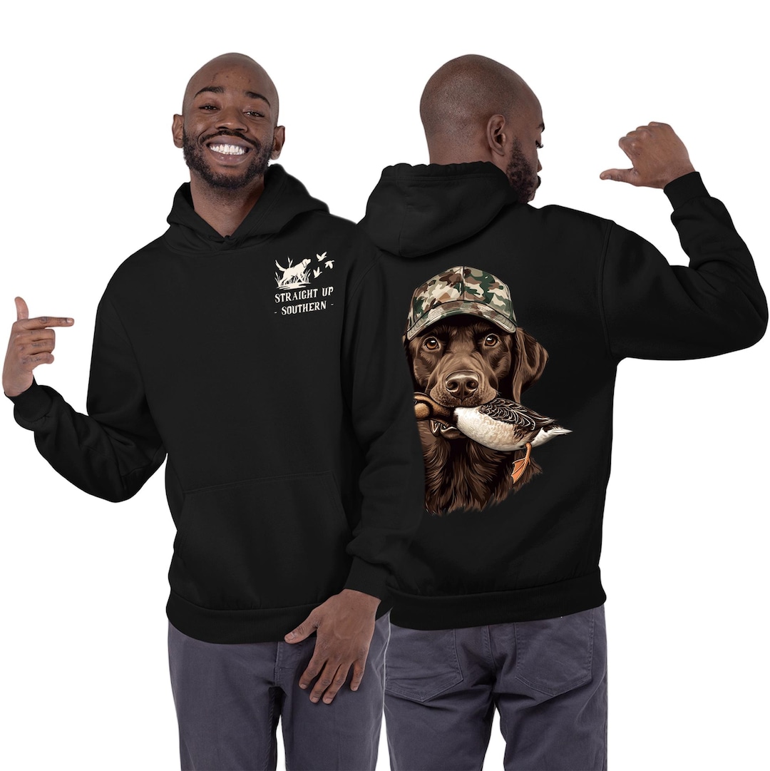 Straight up Southern Hoodie, Hunting Dog Shirt, Bold Dog With Duck ...