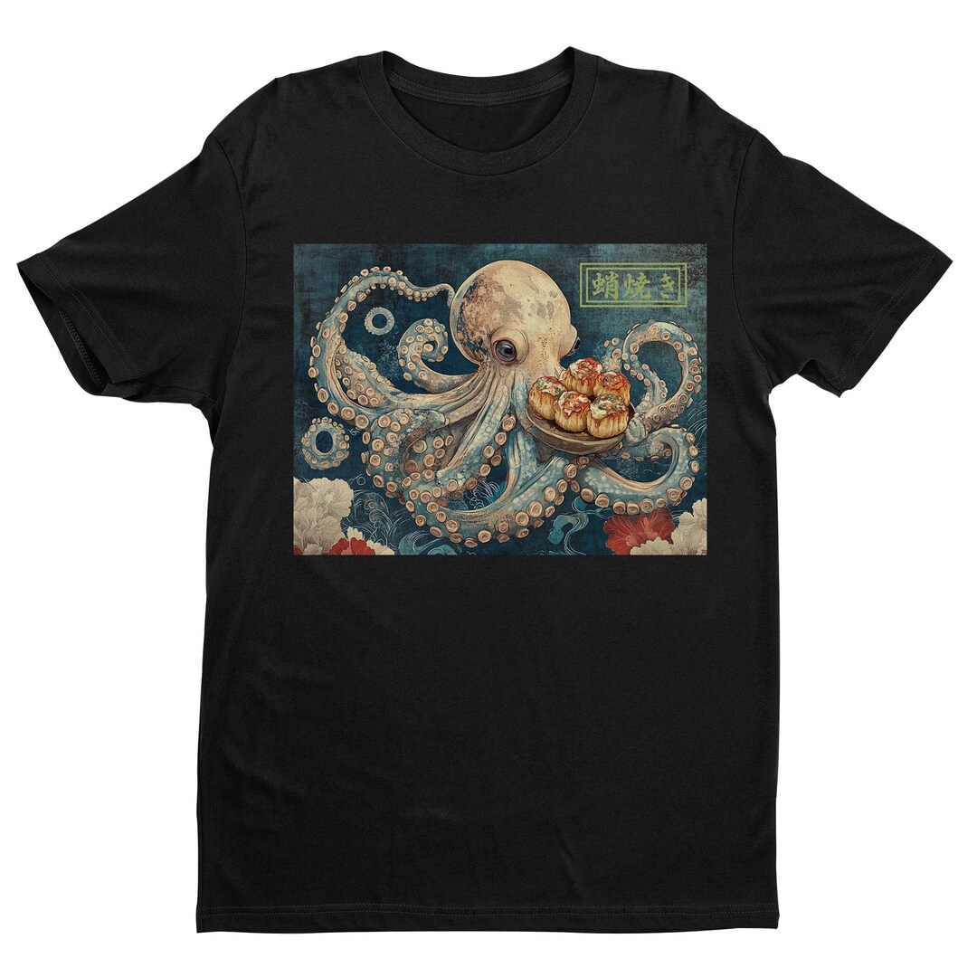 Octopus Art Shirt, Japan Octopus Shirt Men, Octopus Tee, Octopus Tshirt ...
