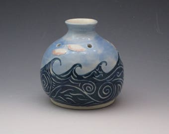 Ceramic Bud Vase Pansy Pot Essential Oil Reed Diffuser | Etsy