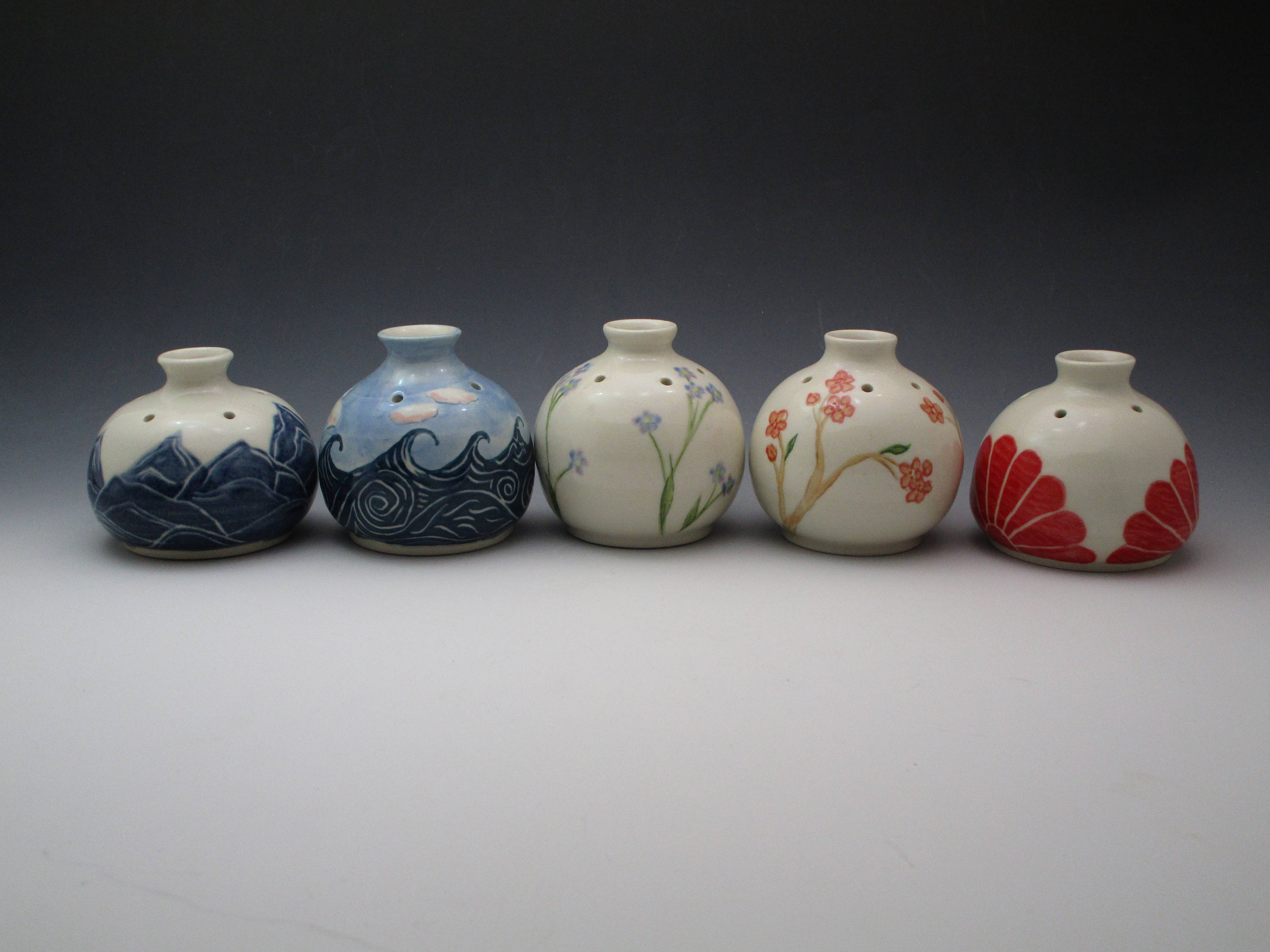 Ceramic bud vase pansy pot essential oil reed diffuser | Etsy